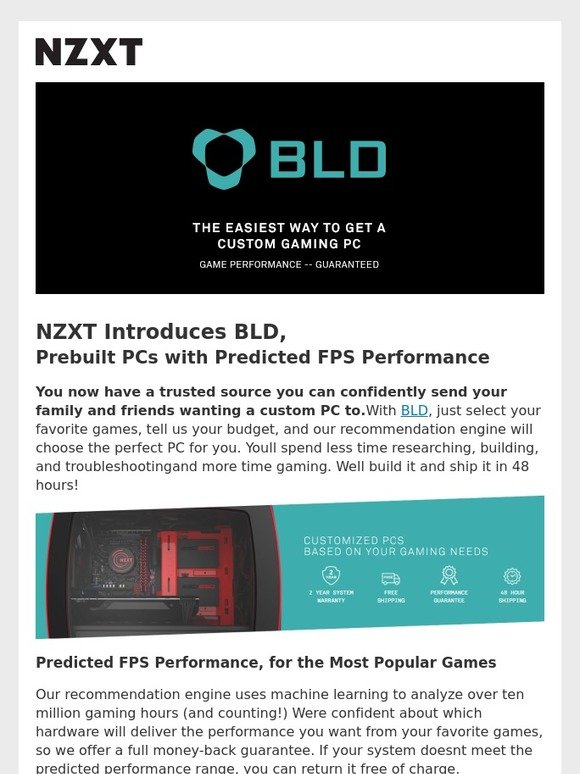 NZXT: NZXT Introduces BLD - Prebuilt PCs with Predicted FPS Performance ...