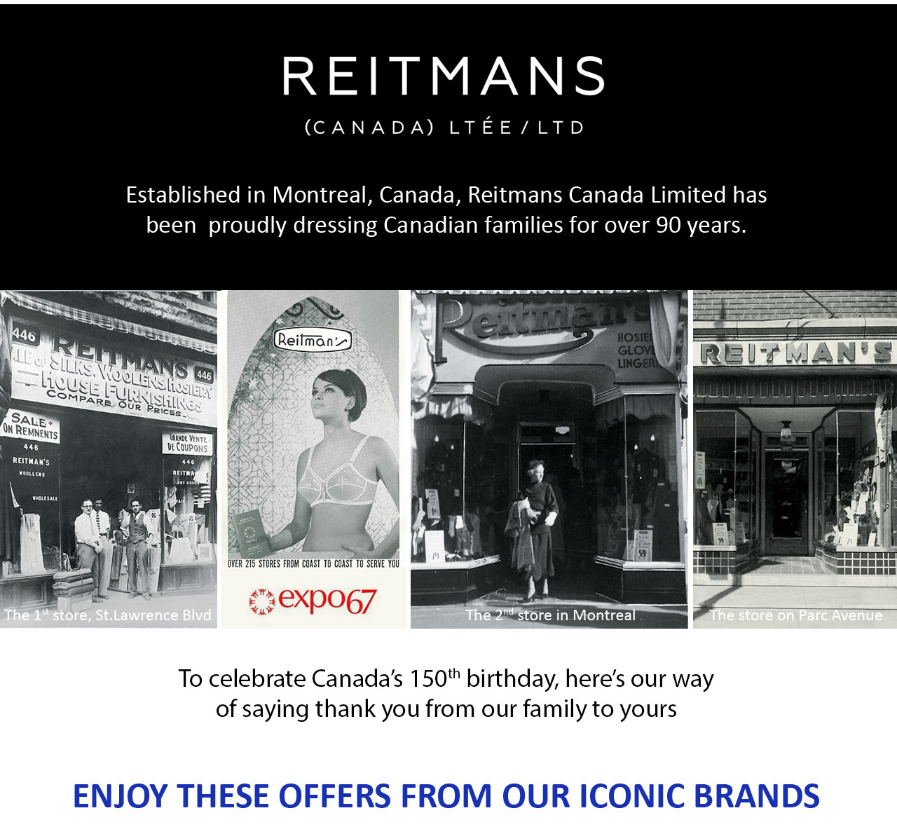 Reitmans: Join Us & Our Iconic Brands In Celebrating Canada 150! | Milled