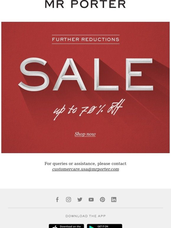 MR PORTER: SALE: Now Up To 70% Off | Milled