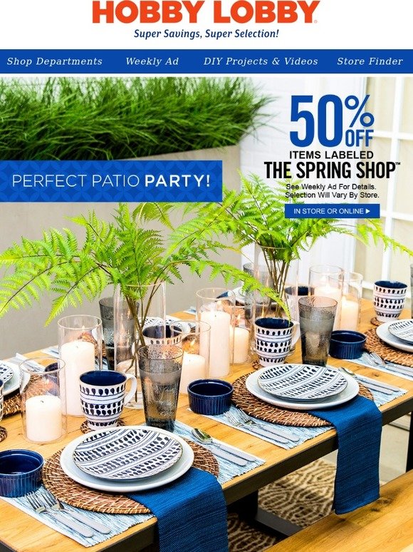 Hobby Lobby: The Spring Shop™ Is Now 50% Off! | Milled