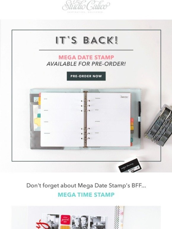 Studio Calico: Mega Date Stamp is back! | Milled
