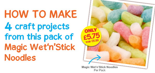Baker Ross: 4 EASY IDEAS to make using Wet'n'Stick Noodles | Milled