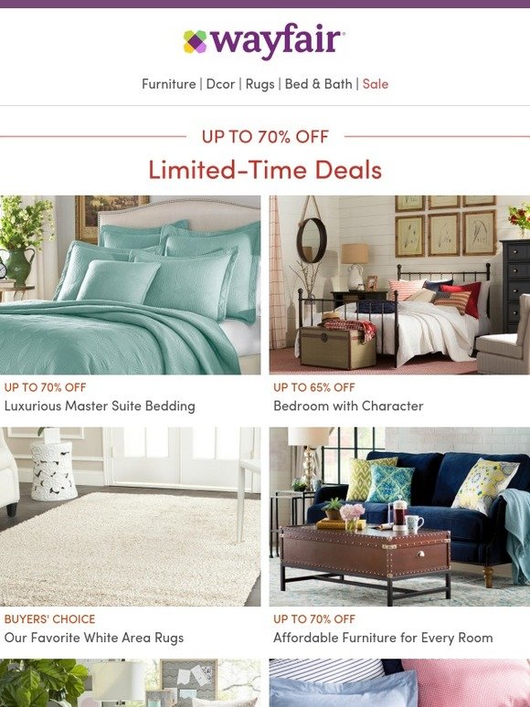 Wayfair: For your suite: A+ comforters, sheets, and more | Milled
