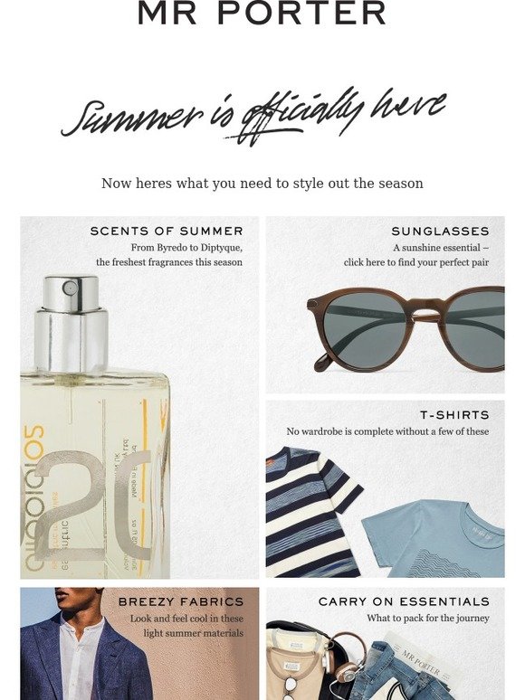 MR PORTER: The MR PORTER Guide To Hot Weather Dressing | Milled