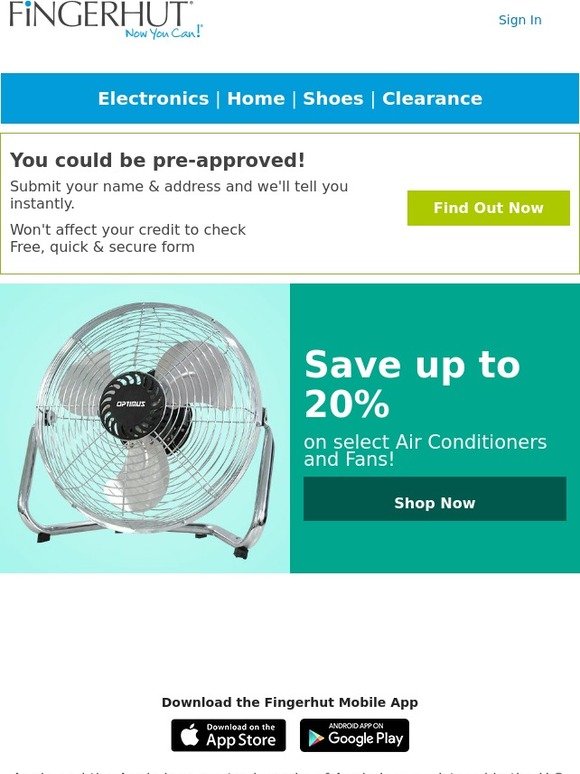 Fingerhut: Fingerhut: Save up to 20% on select ACs and Fans! | Milled
