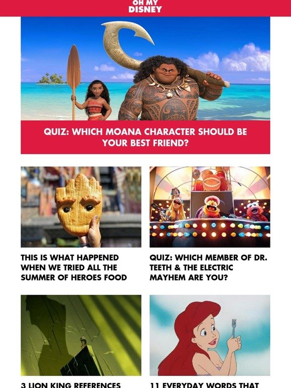 Disney Cruise Line: Quiz: Which Moana Character Should Be Your Best ...