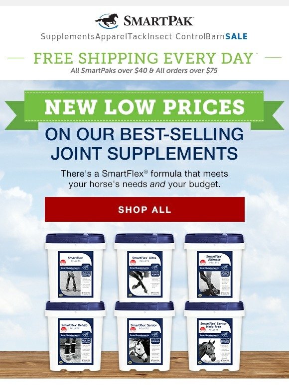 SmartPak Equine: NEW - Support Your Horse's Joints for Less! | Milled
