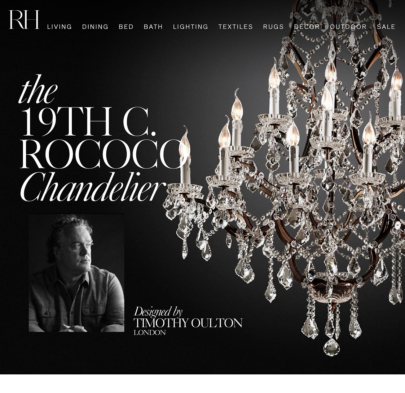 Restoration Hardware: The 19th C. Rococo Chandelier. Designed by ...