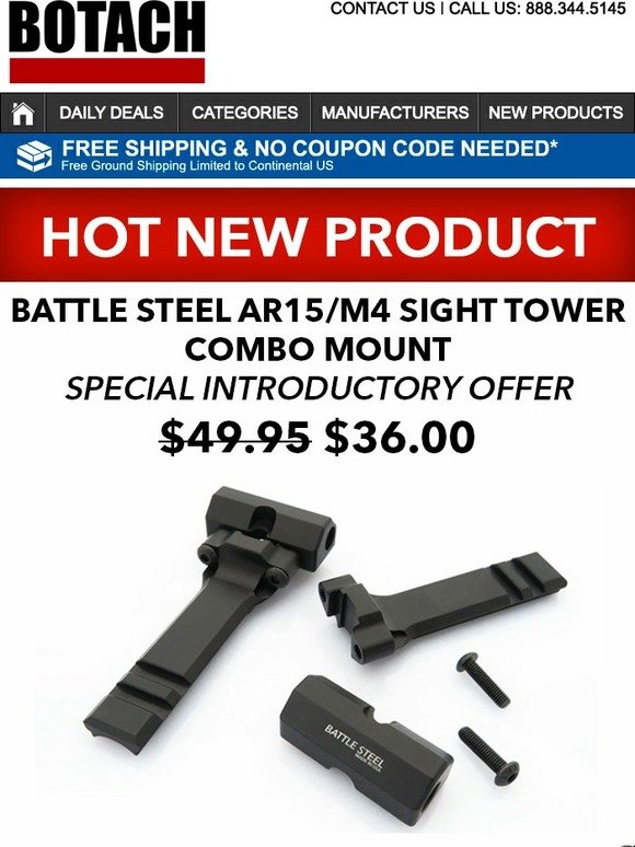 Botach Tactical: Hot New Product - Battle Steel AR15/M4 Sight Tower ...