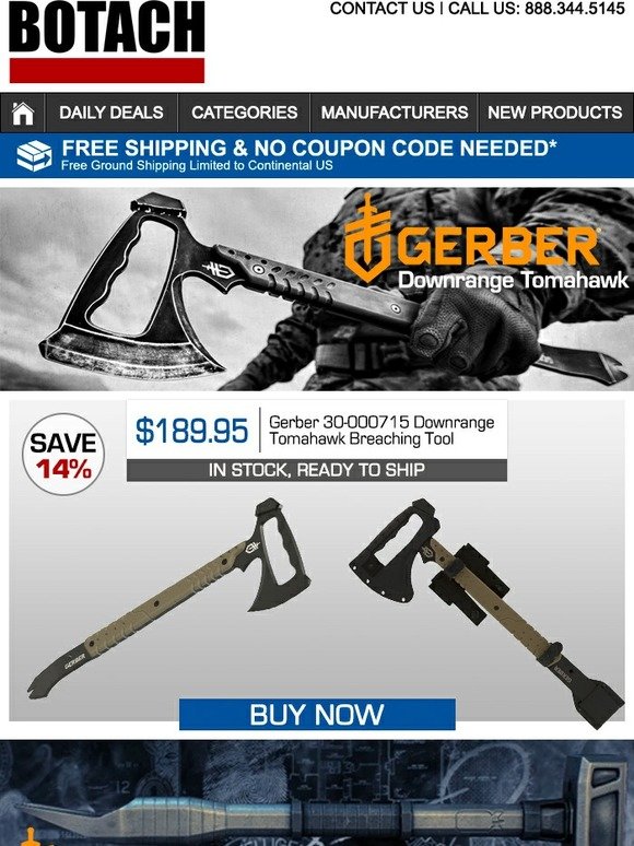 Botach Tactical: Gerber Breaching Tools - New Low Price | Milled
