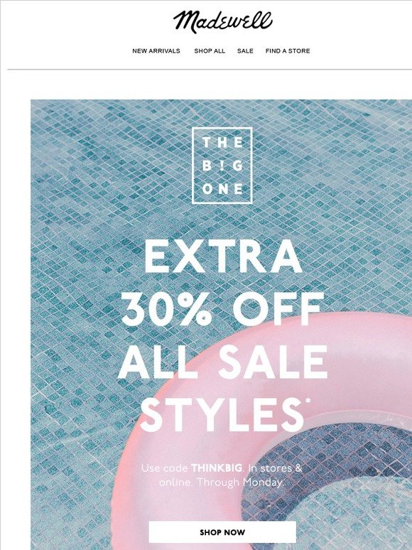 Madewell: Extra 30% off sale is here | Milled