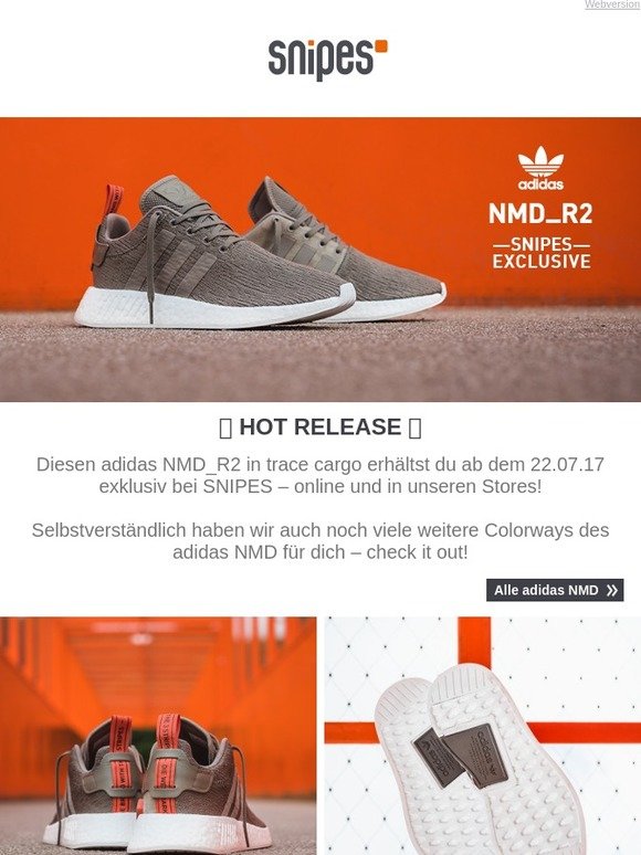 Snipes: 🔥 Hot Release: adidas NMD_R2 trace cargo | Milled