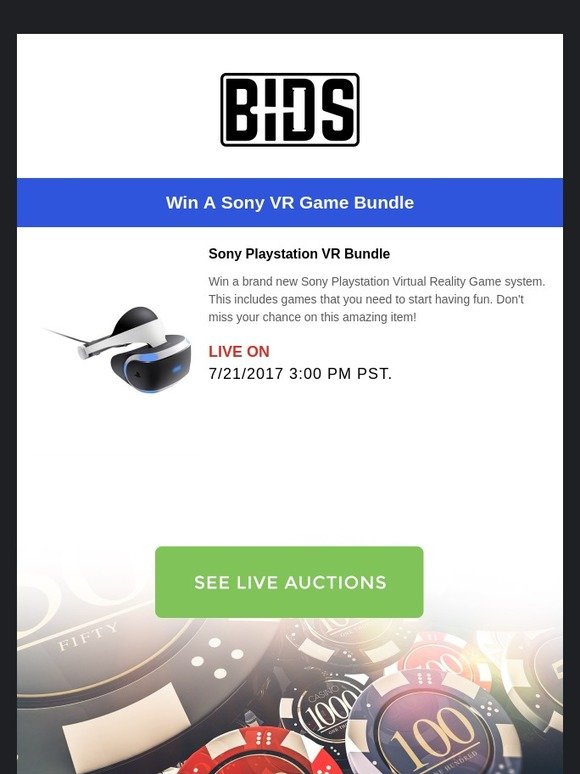 Bidz: Sony VR System Now Live! Win Now! | Milled
