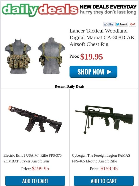 HobbyTron: $19.95 - Lancer Tactical Marpat Airsoft Chest Rig! | Milled