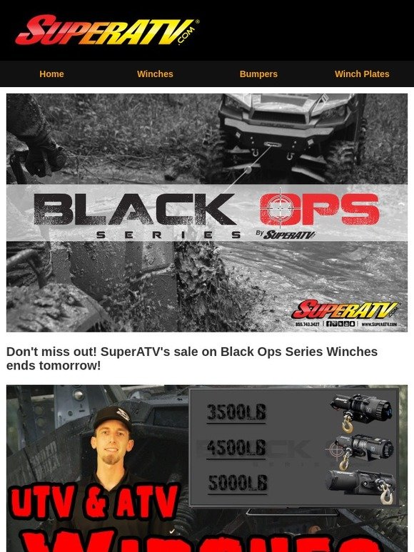 Super ATV: Black Ops Series Winches Still on Sale! | Milled