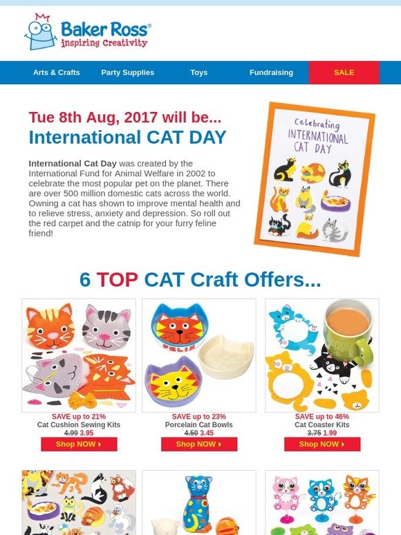 Yellow Moon: 6 CAT CRAFT ideas to make to celebrate International Cat ...