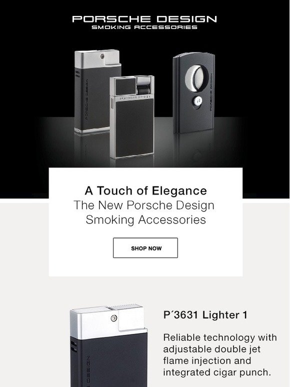 Porsche Design: The new Smoking Accessories & Shisha 2.1 – pure passion ...