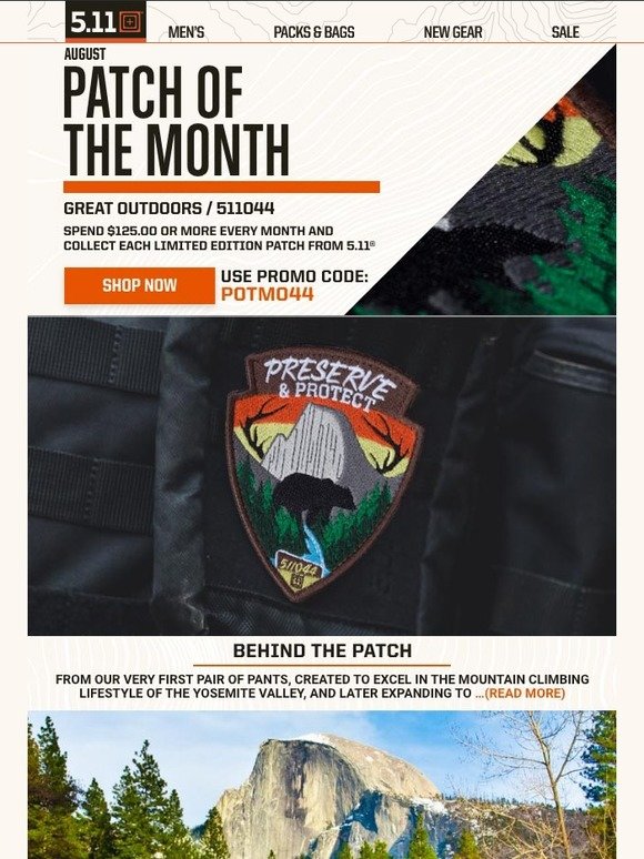 5.11 Tactical: August Patch of the Month | Preserve & Protect Our Great ...