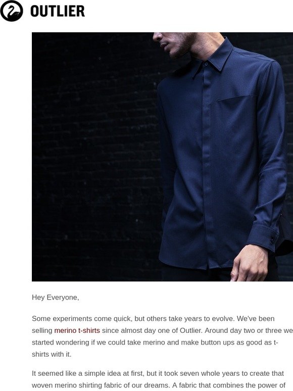 OUTLIER: Three Experiments in Albini Merino Broadcloth (Y-Front, Hidden ...