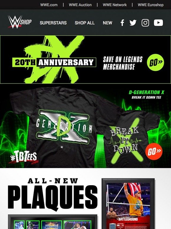WWE: Celebrate the DX 20th Anniversary at WWE Shop! | Milled