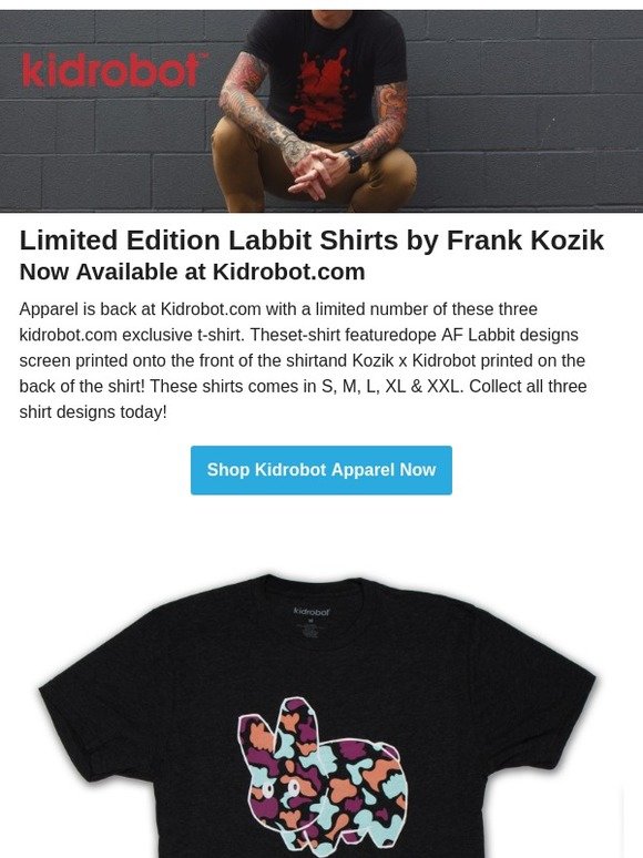 Kidrobot: Limited Edition Labbit Shirts by Frank Kozik Now Available at ...