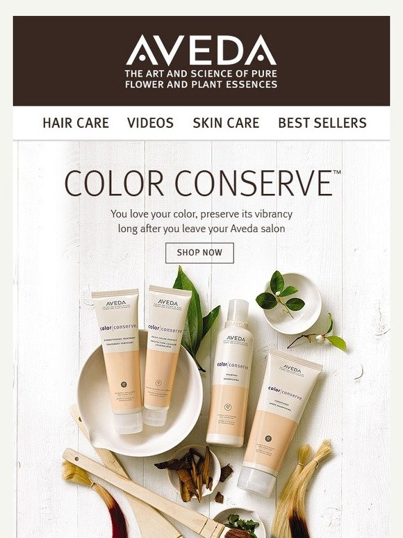 Aveda: Power your color with color conserve | Milled