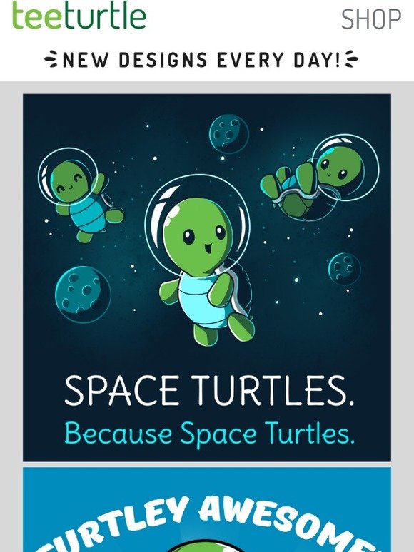 TeeTurtle: 4 TURTLEY AWESOME tees! 🐢 | Milled
