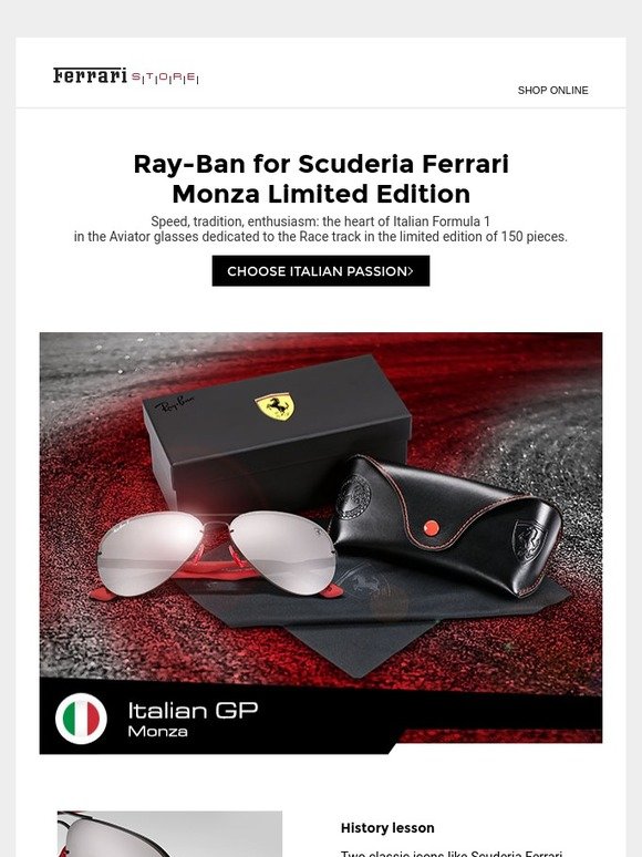 Ferrari: Monza, hymn to speed | Ray-Ban Limited Edition for Scuderia ...