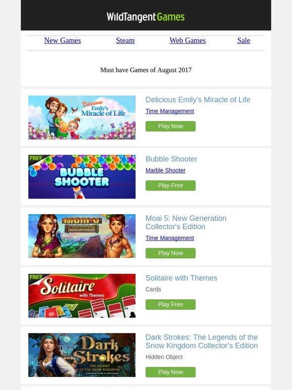 WildTangent Games: Must have Games of August! | Milled