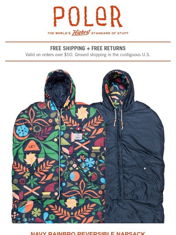 Poler: The Poler Napsack | New Navy Rainbro! | Milled