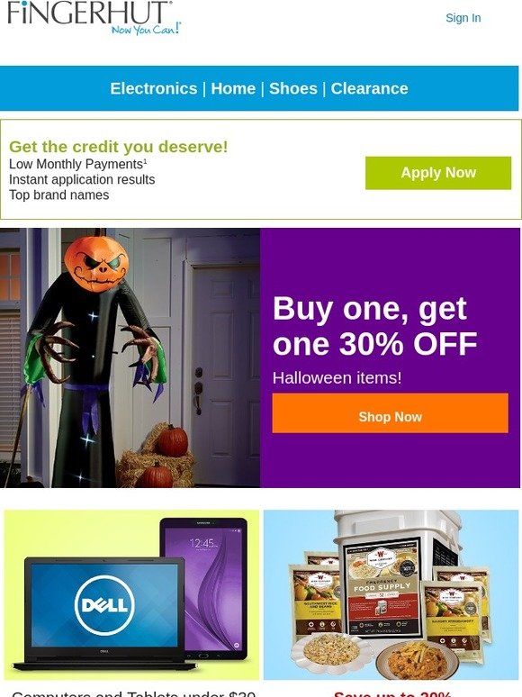 Fingerhut: Fingerhut: Buy one, get one 30% OFF Halloween items! | Milled