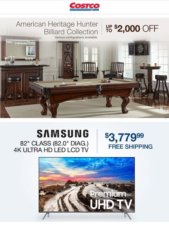 Costco: Shop Game Room Essentials! Save on Billiard Tables, TVs ...