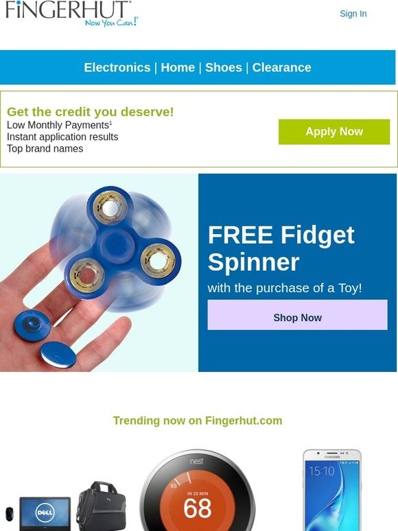 Fingerhut: Fingerhut: FREE Fidget Spinner when you buy a Toy! | Milled