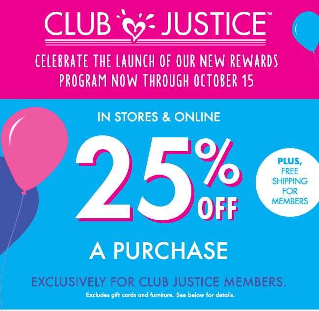 Justice: Introducing Club Justice, our new rewards program! | Milled