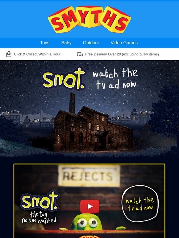 Smyths Toys: Take a sneak peek at our brand new Snot TV Ad… | Milled