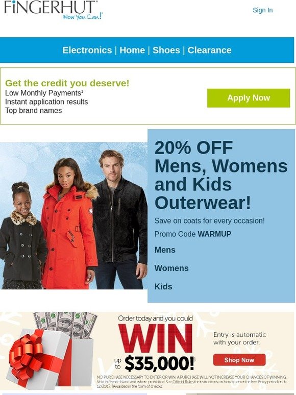 Fingerhut: Fingerhut: 20% OFF Outerwear – Save on coats for every ...