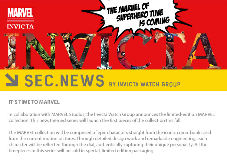 Invicta: Marvel Collection Arriving Thursday at Invicta Stores | Milled