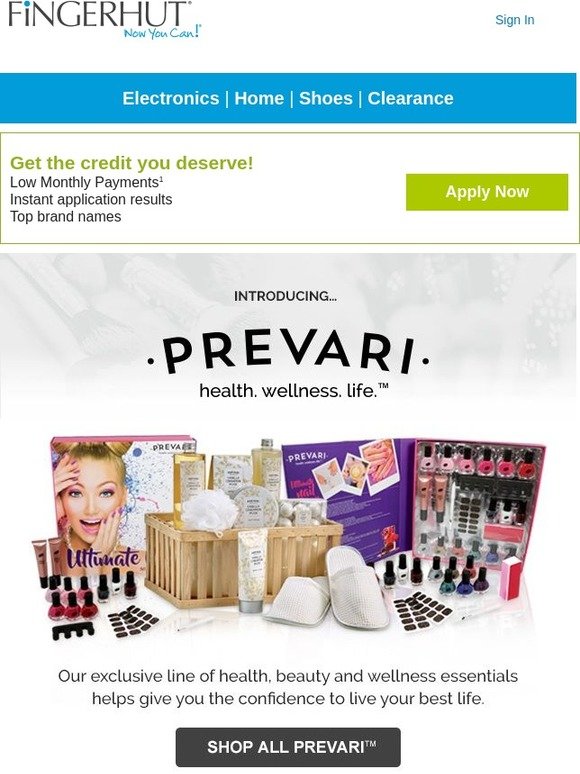 Fingerhut: Fingerhut: Introducing Prevari – health. wellness. life ...