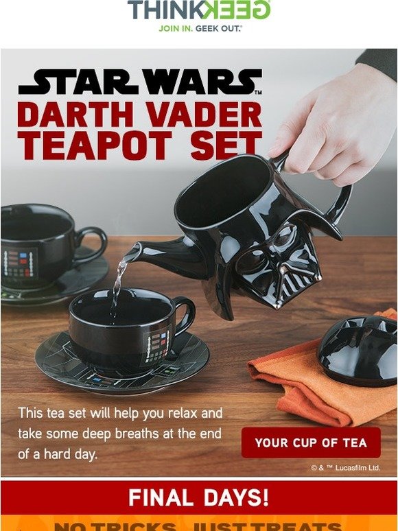 ThinkGeek: New Darth Vader tea set is impressive, most impressive | Milled