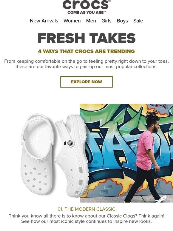 Crocs: Trending now: 4 ways to wear our favorite styles | Milled