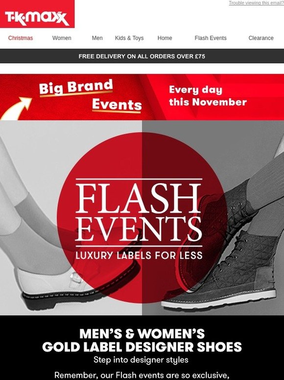 TK Maxx: Women's and Men’s Gold Label Designer Shoes | Milled