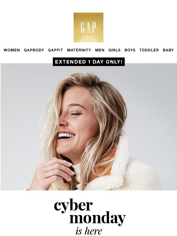Gap: UNLOCKED! We've approved 1 more day of 50% off + complimentary ...