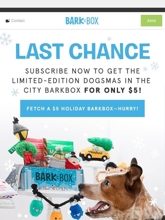 BarkBox: $5 Holiday BarkBoxes are going fast! | Milled