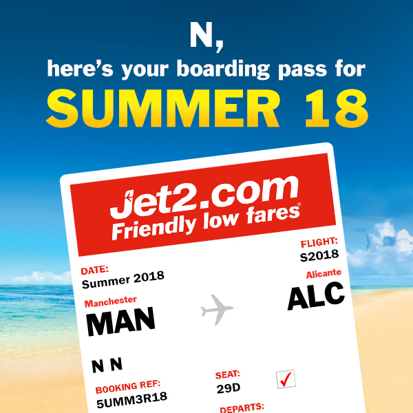 Jet2 This Boarding Pass Has Your Name On It Milled