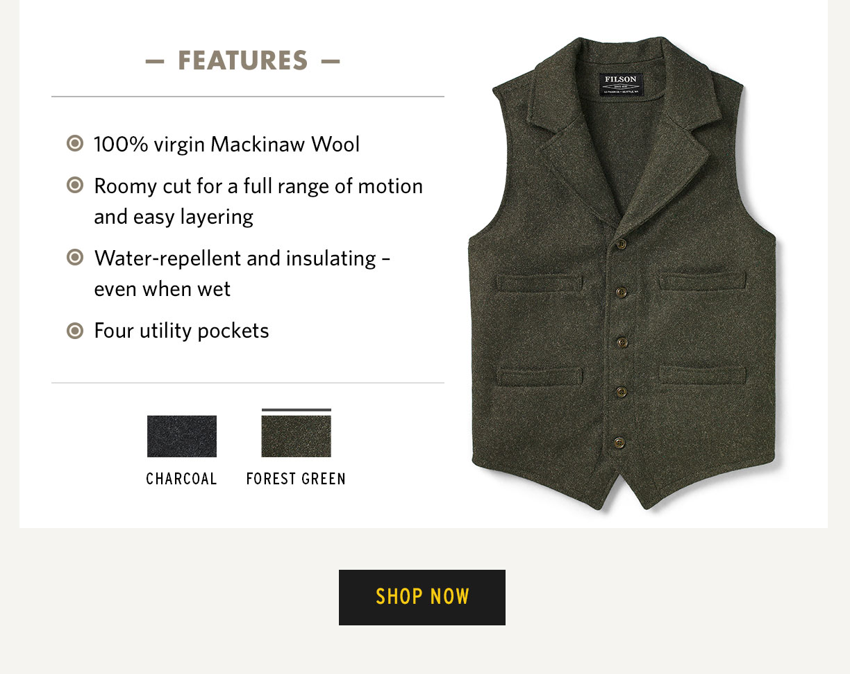 Filson: Classic Filson Vests | Milled