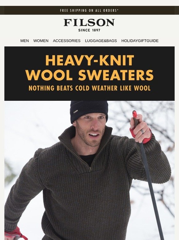 Filson: Limited-Edition 100% Wool Sweaters | Milled