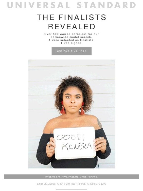 Universal Standard: Who Got Picked? Who Got Signed? See the Model ...