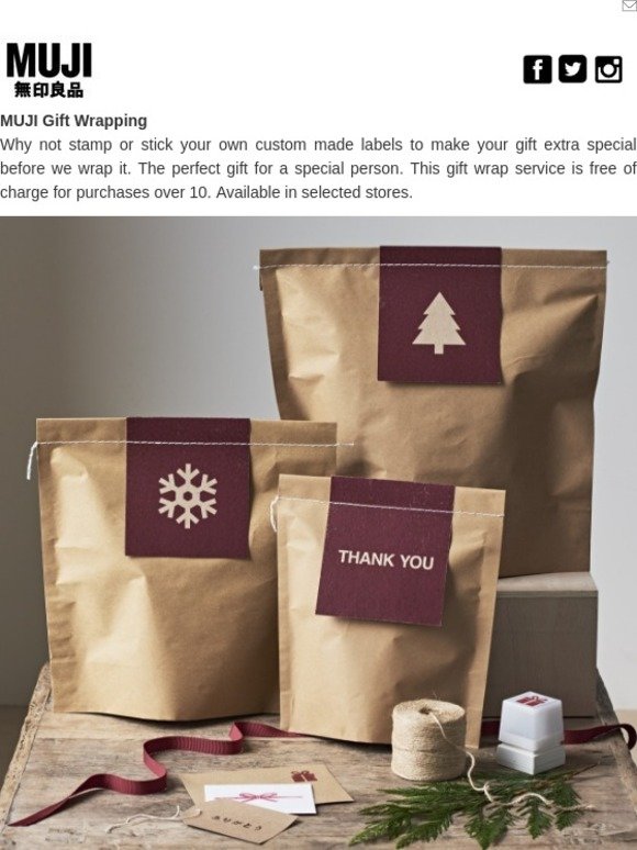 MUJI: MUJI Gift Wrapping | Milled