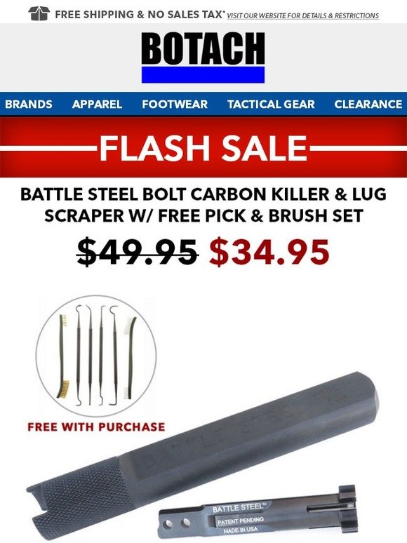 Botach Tactical: Flash Sale - Battle Steel BOLT Carbon Killer & Lug ...