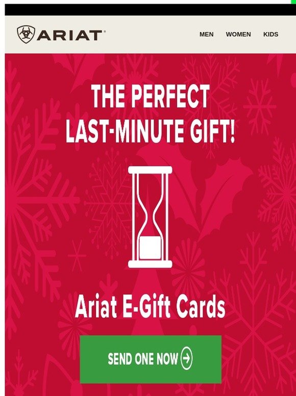 Ariat: Miracles Do Exist! E-Gift Cards from Ariat | Milled